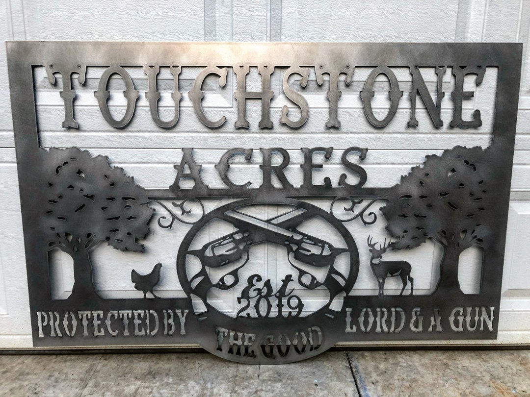 Metal Country Sign, Farm Sign, House Number Sign, Ranch, Cabin ...