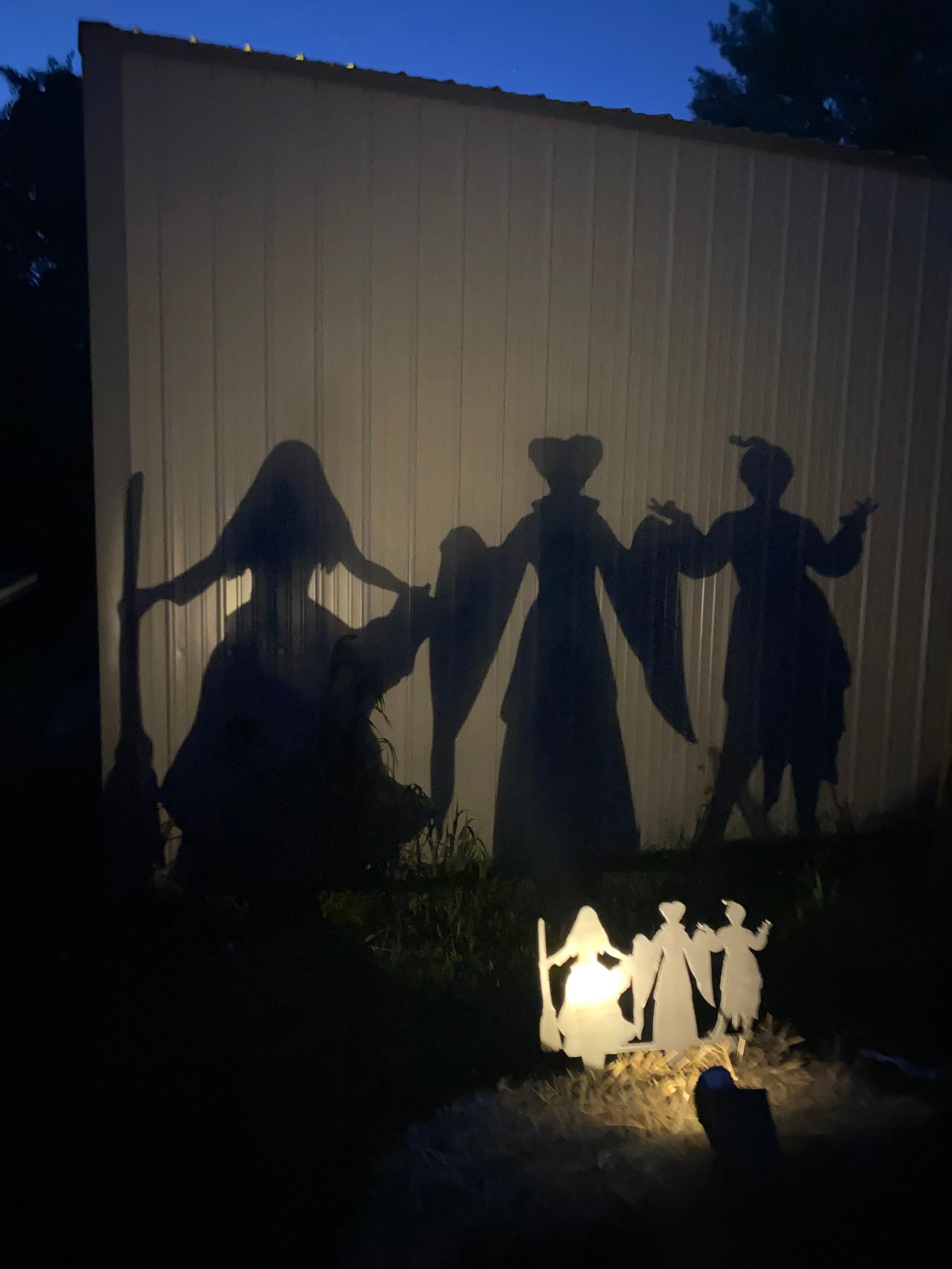 Halloween Witch Metal Yard Stake Shadow Casters | Witch Metal Art ...