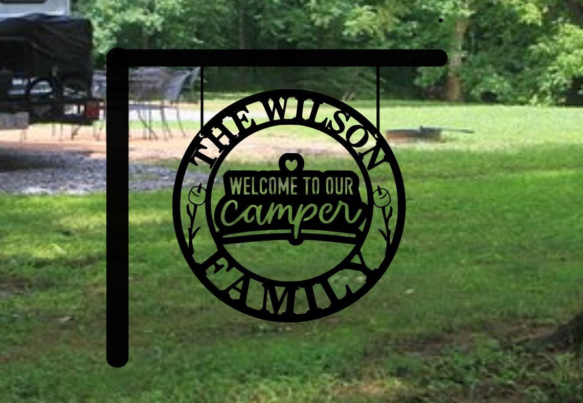 Camper Sign | Welcome Sign | Custom Metal Sign | Family Sign | Camping ...