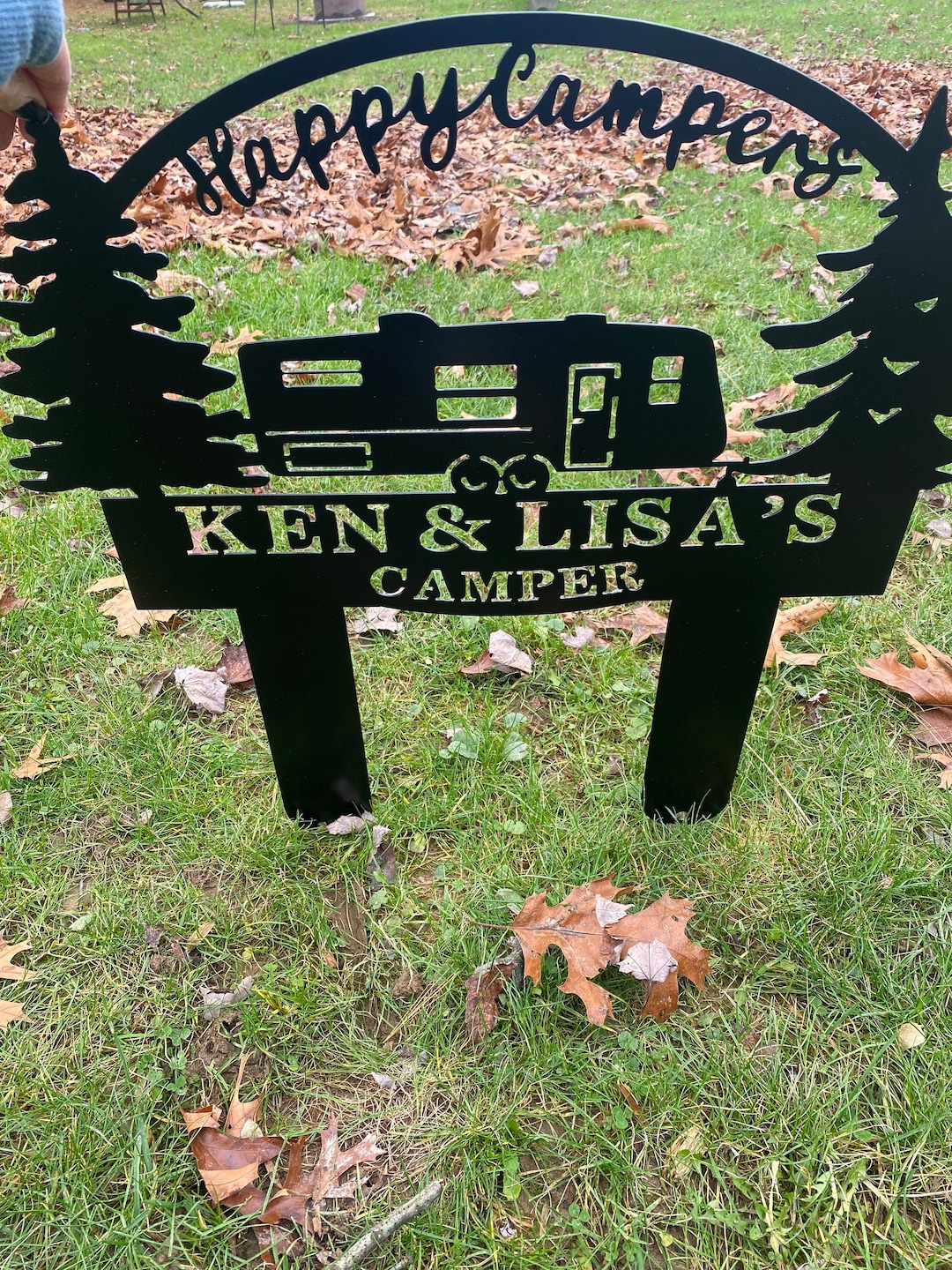 Campsite Yard Stake, Camper Sign, Metal Camp Sign, Rv, Campground ...