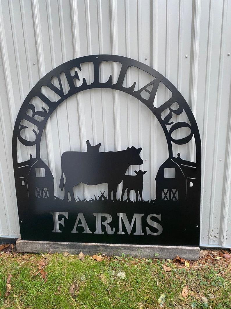 Metal Cattle Farm Sign | Ranch Sign | Rustic | Country | Cow Decor ...