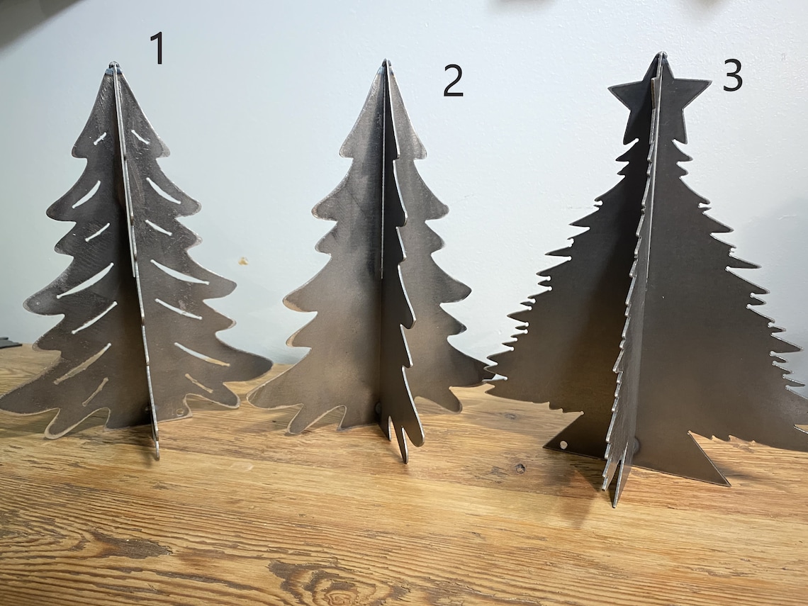 Metal Trees Metal Holiday Tree Christmas Tree Decor 3d - Etsy