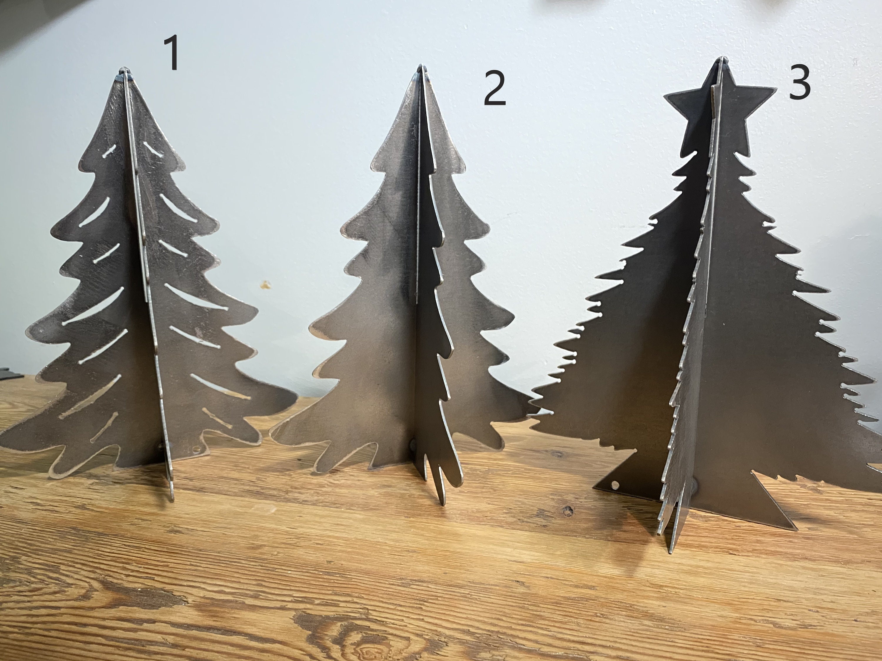 Metal Trees Metal Holiday Tree Christmas Tree Decor 3d - Etsy