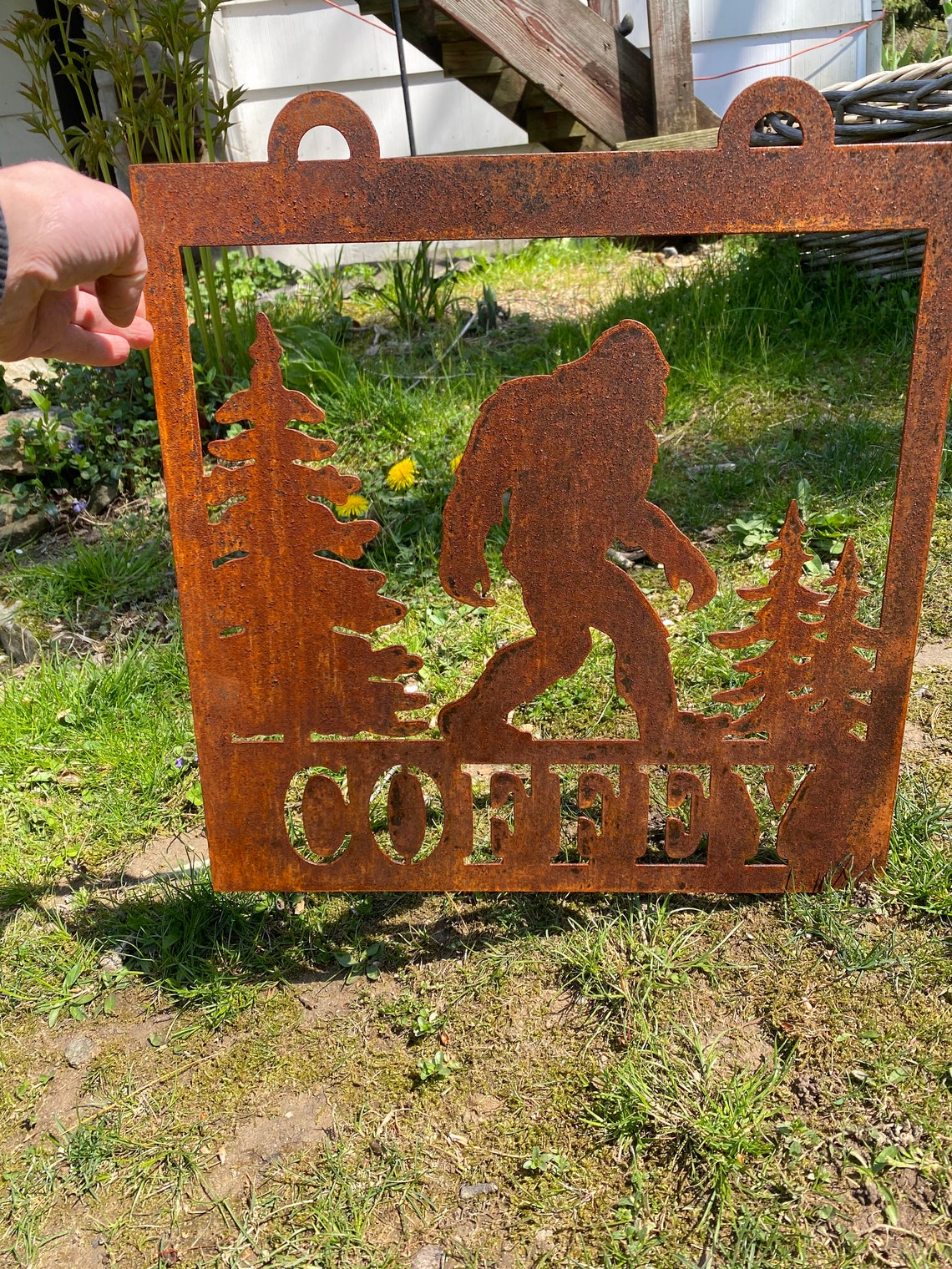 Big Foot House Number Sign | Metal House Number Sign | Bigfoot ...
