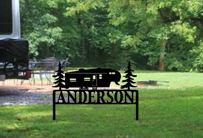 Family Camp Sign | Camper Sign | Metal RV Sign | Hanging Sign | Ground ...
