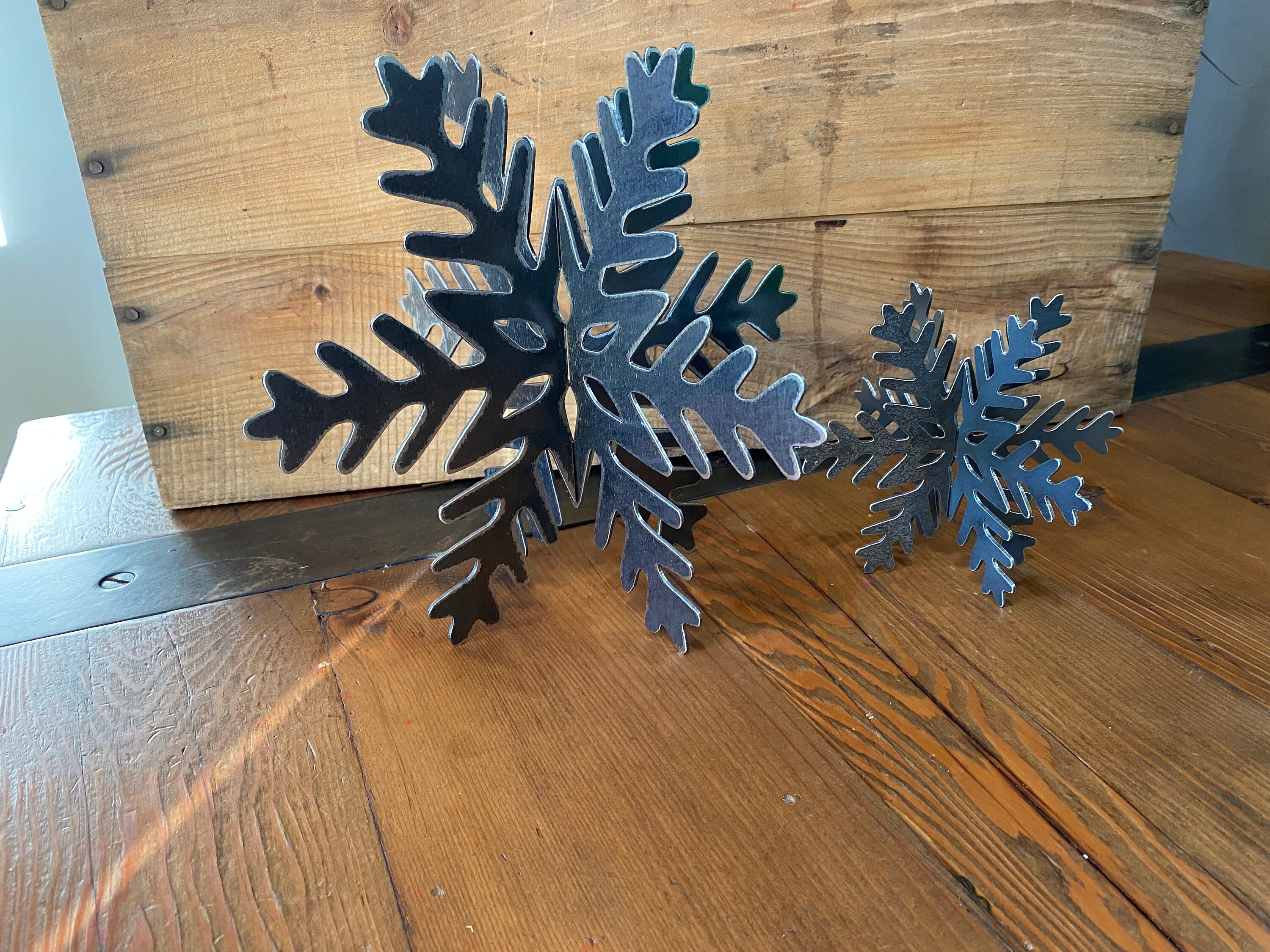 Metal Snowflakes, 3d Snowflake, Holiday Decor, Metal Christmas Decor ...