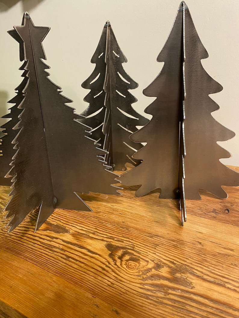 Metal Trees Metal Holiday Tree Christmas Tree Decor 3d - Etsy