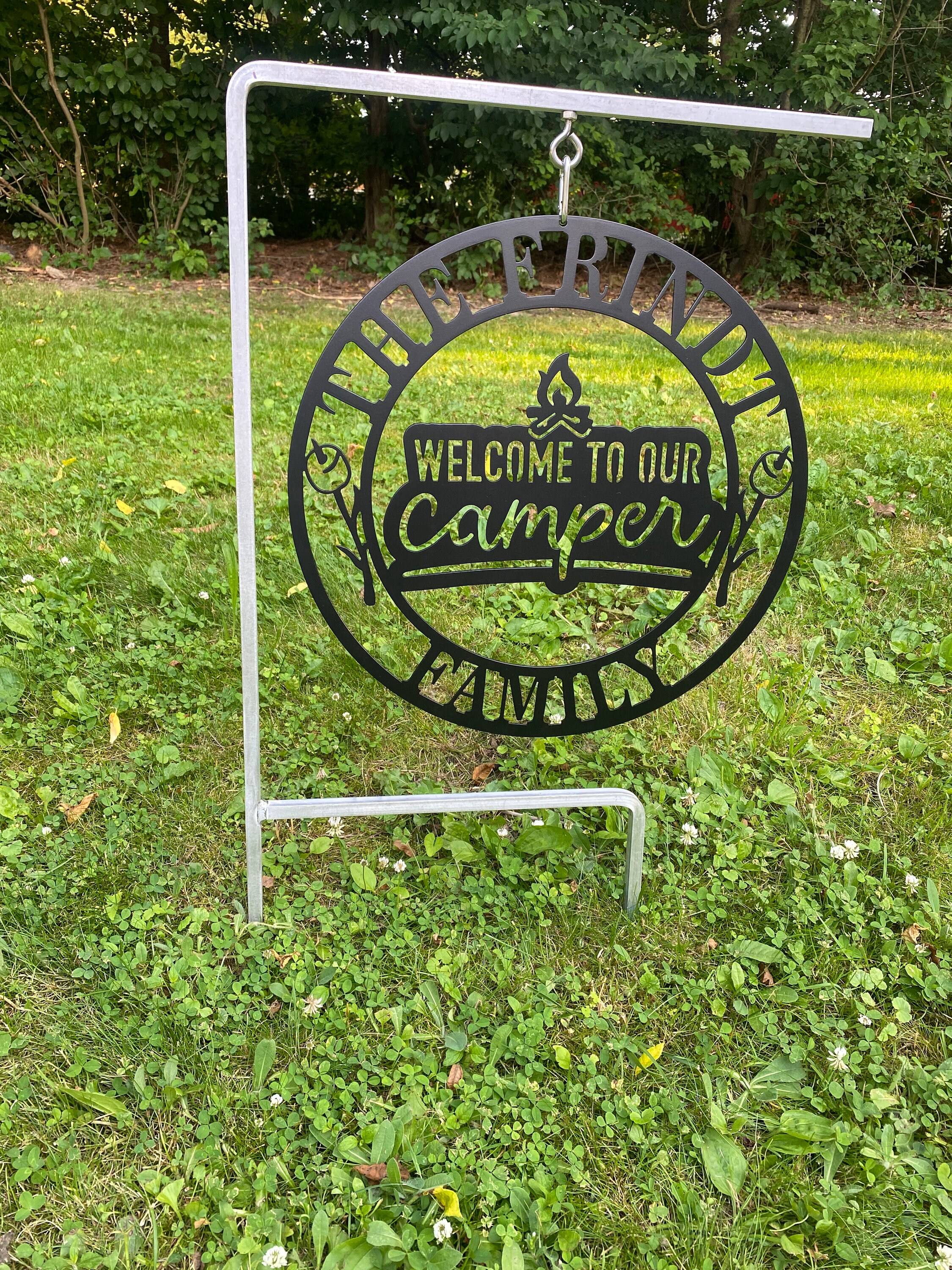 Camper Sign | Welcome Sign | Custom Metal Sign | Family Sign | Camping ...
