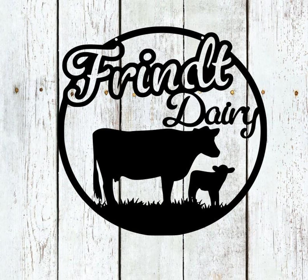 Custom Metal Farm Sign, Cow Sign, Dairy, Cow Sign, Address Sign ...