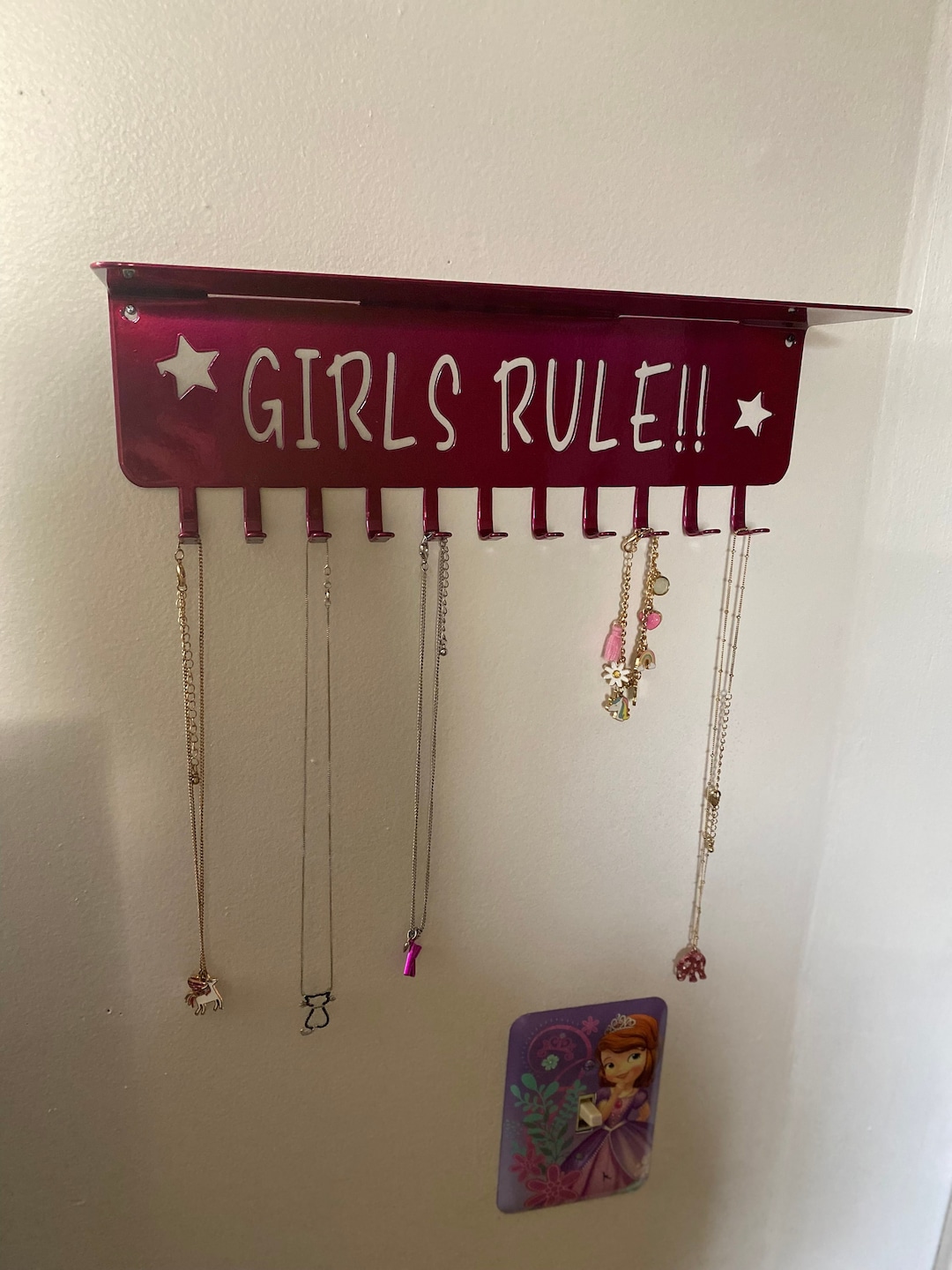 Jewelry Organizer, Metal Shelf, Girls Room, Kids Room, Medal Rack ...
