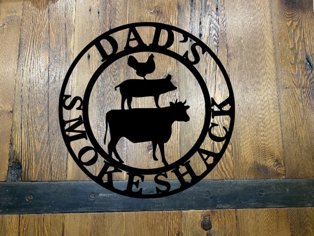 Smoke Shack Sign, Metal Sign, Customizable, Smoker, Grill, Patio Sign ...