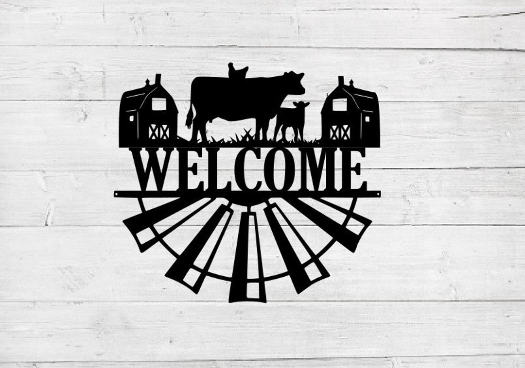 Farm Sign Metal Cattle Sign Cattle Fence Rustic Sign - Etsy UK