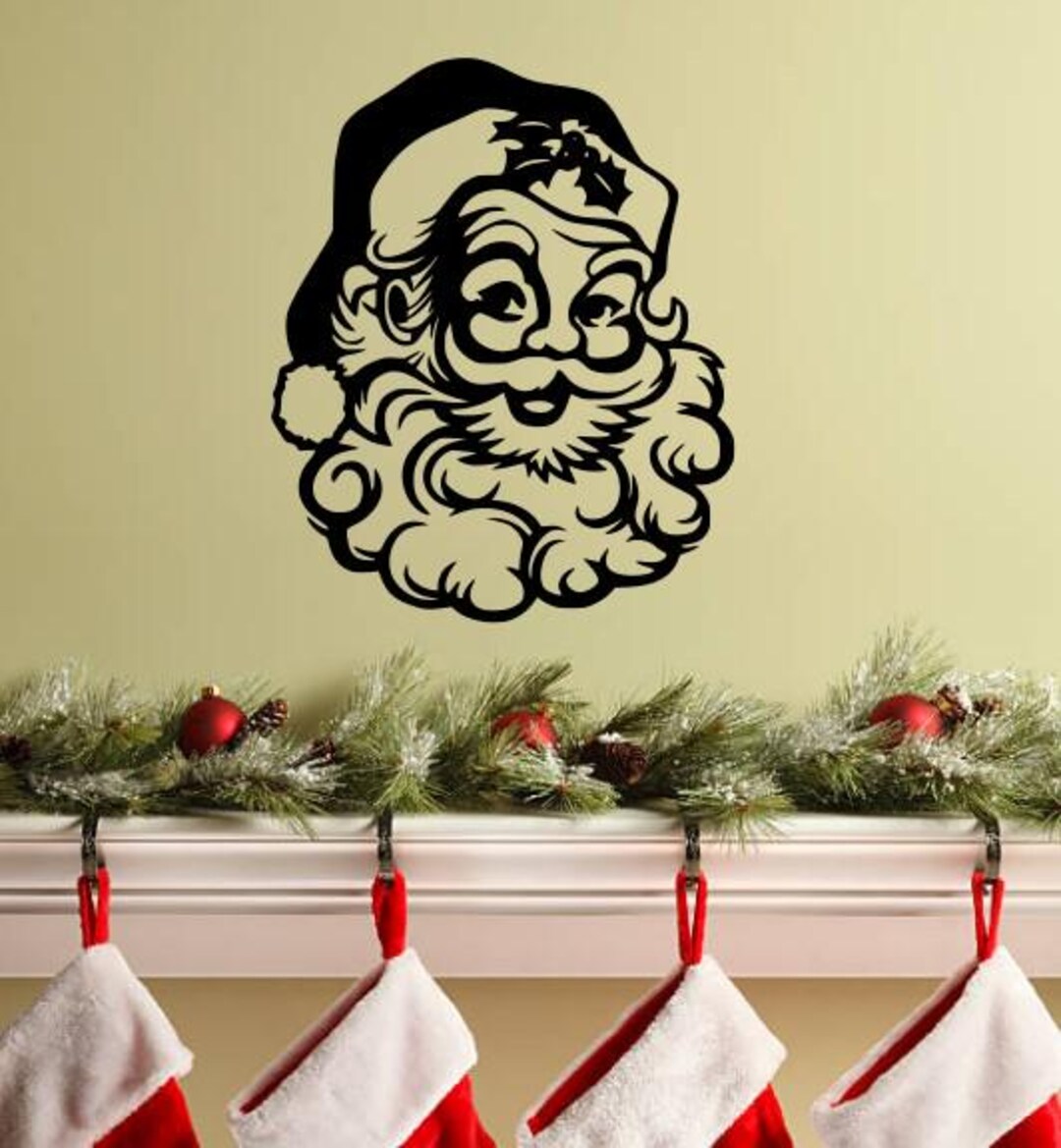 Santa Metal Wall Art | Saint Nick Metal Art | Christmas Decor | - Etsy