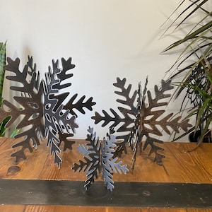 Metal Snowflakes, 3d Snowflake, Holiday Decor, Metal Christmas Decor ...