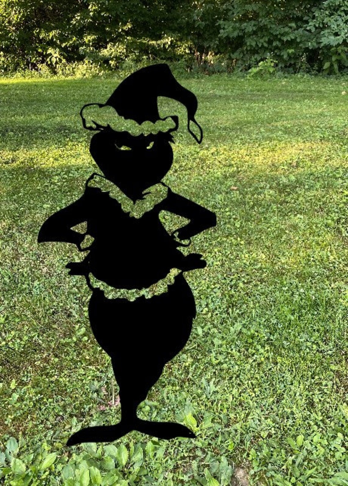 Grinch Metal Yard Stake, Shadow Casters, Christmas Decor, Outdoor ...