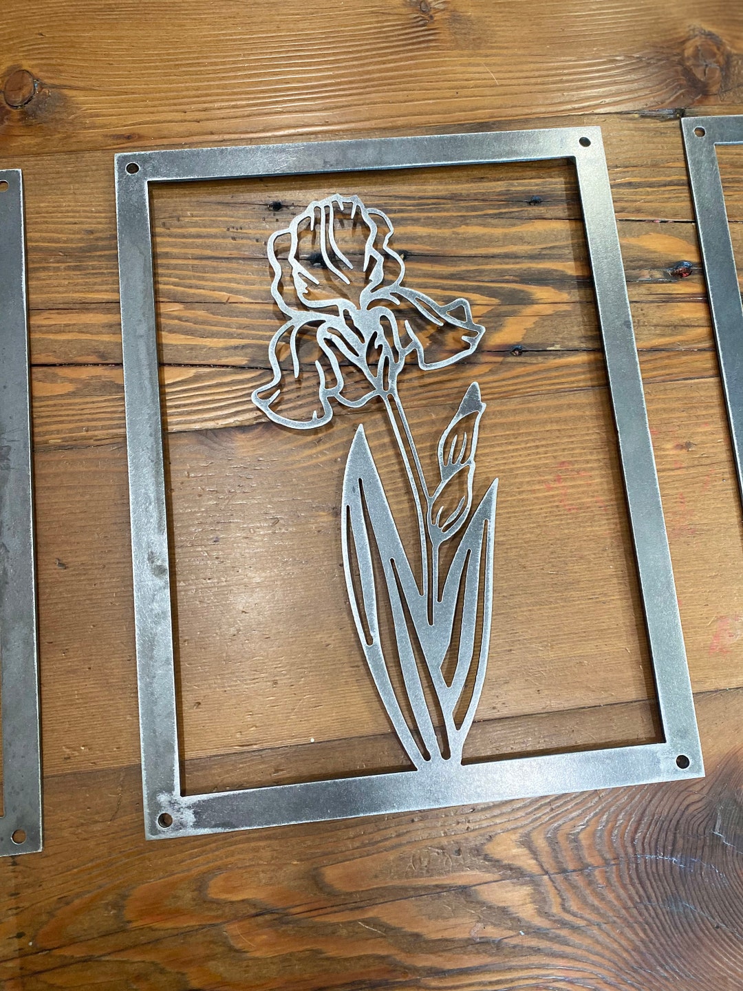 Spring Floral Wall Art, Metal Art | Iris | Tulip | Daffodil | Flower ...