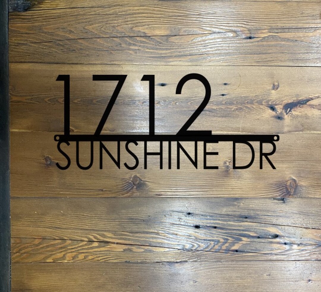 Address Sign | House Number | Metal Address Plaque | Street Sign ...