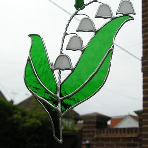 Stained Glass Lily of the Valley Flower Suncatcher Flower of the Month ...