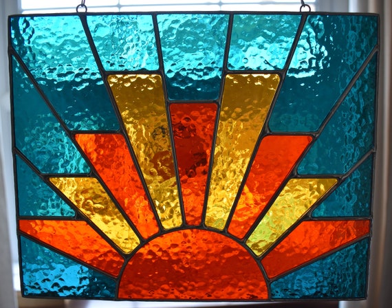Art Deco Stained Glass Sun