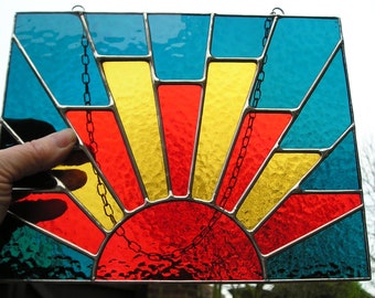 Stained Glass Sunburst Suncatcher - Etsy