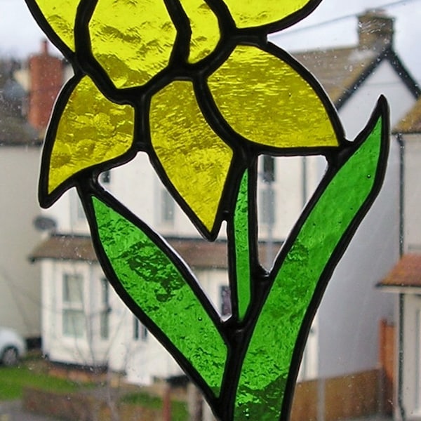 Stained Glass Daffodil Pattern - Etsy