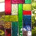 Rainbow Stained Glass Suncatcher Abstract Geometric Hanging Panel ...