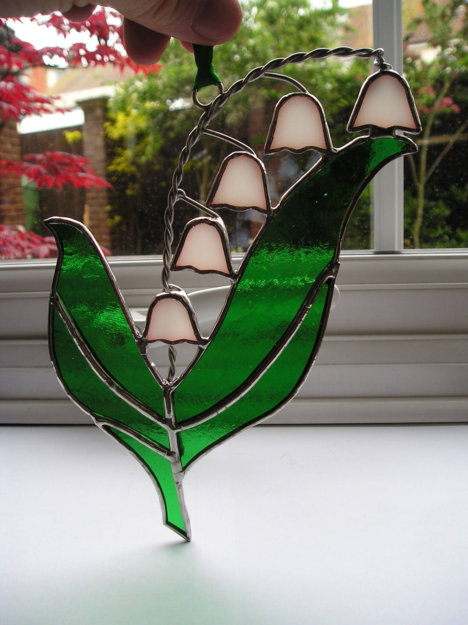 Stained Glass Lily of the Valley Flower Suncatcher Flower of - Etsy