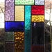 Rainbow Stained Glass Suncatcher Panel Abstract Geometric Hanging Panel ...