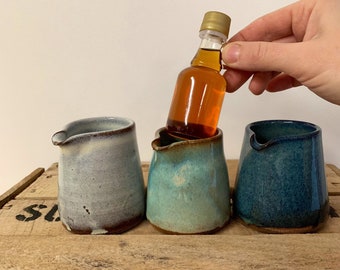 Mini Speckled Ceramic Pitcher/pourer/creamer Tiny Handmade Pottery Milk ...