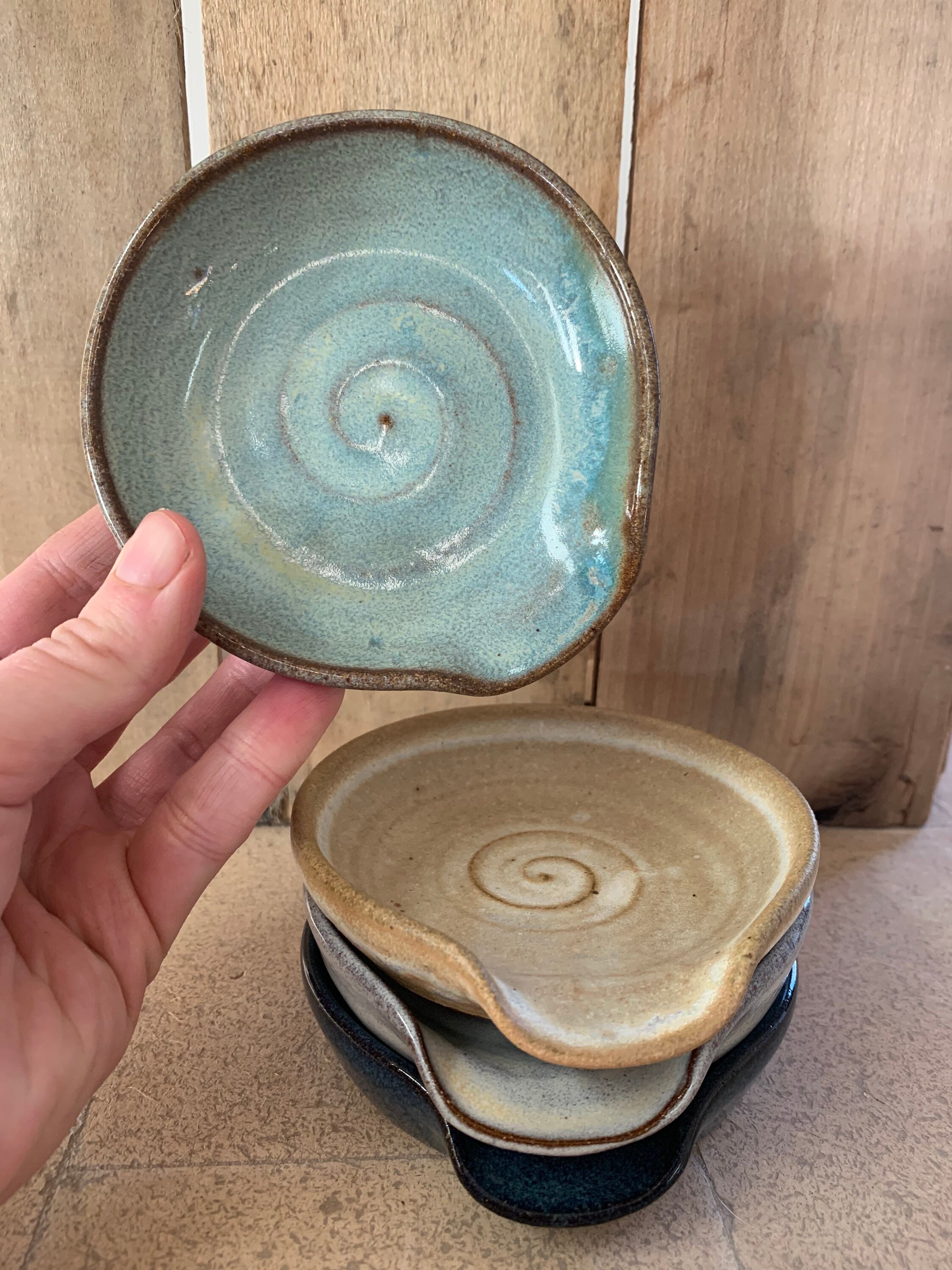 Stoneware Spoon Rest - Etsy