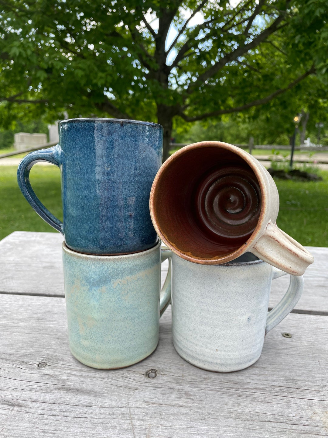 Rustic Straight-sided Stoneware Mug ~14 Oz. - Etsy