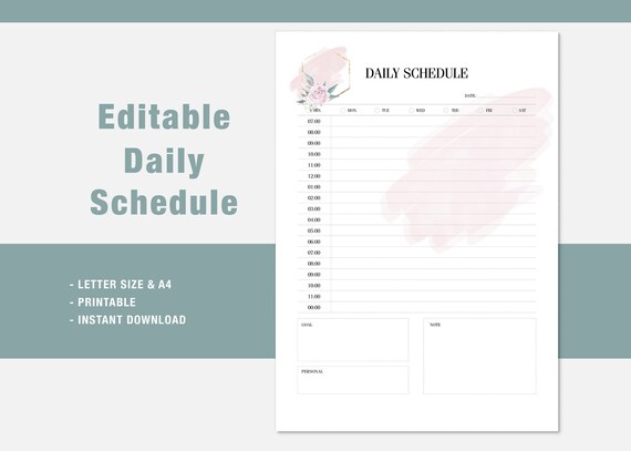 Minimalist Daily Planner Printable Daily to Do List Daily - Etsy