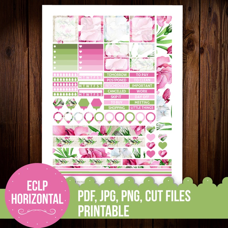 Printable Erin Condren Planner Stickers Oleander Floral - Etsy
