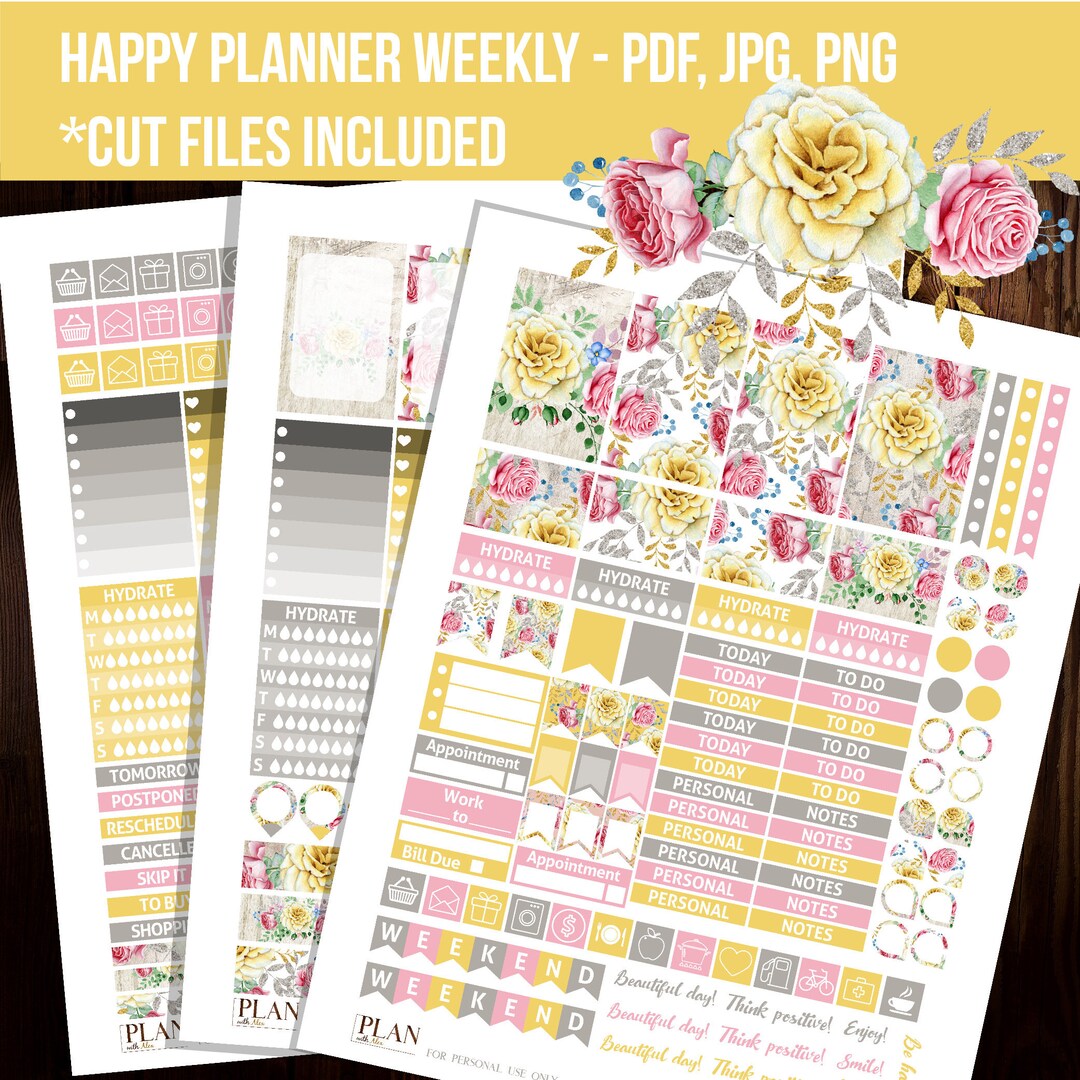 July Happy Planner Stickers Weekly Stickers HP Stickers - Etsy