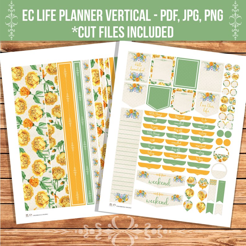 Printable Erin Condren Planner Stickers / Watercolor Printable Stickers ...