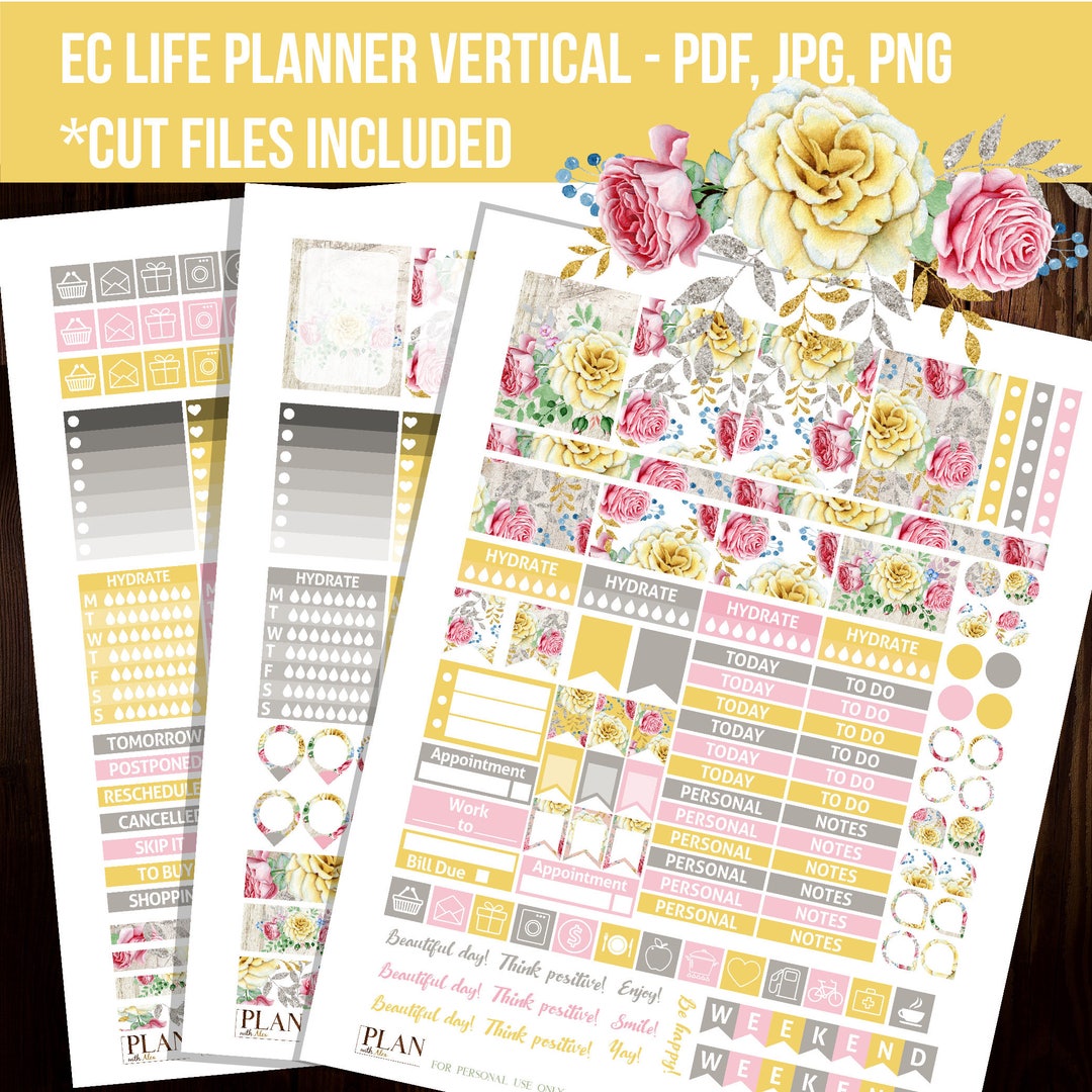 Weekly Planner Stickers Printable Erin Condren Planner - Etsy