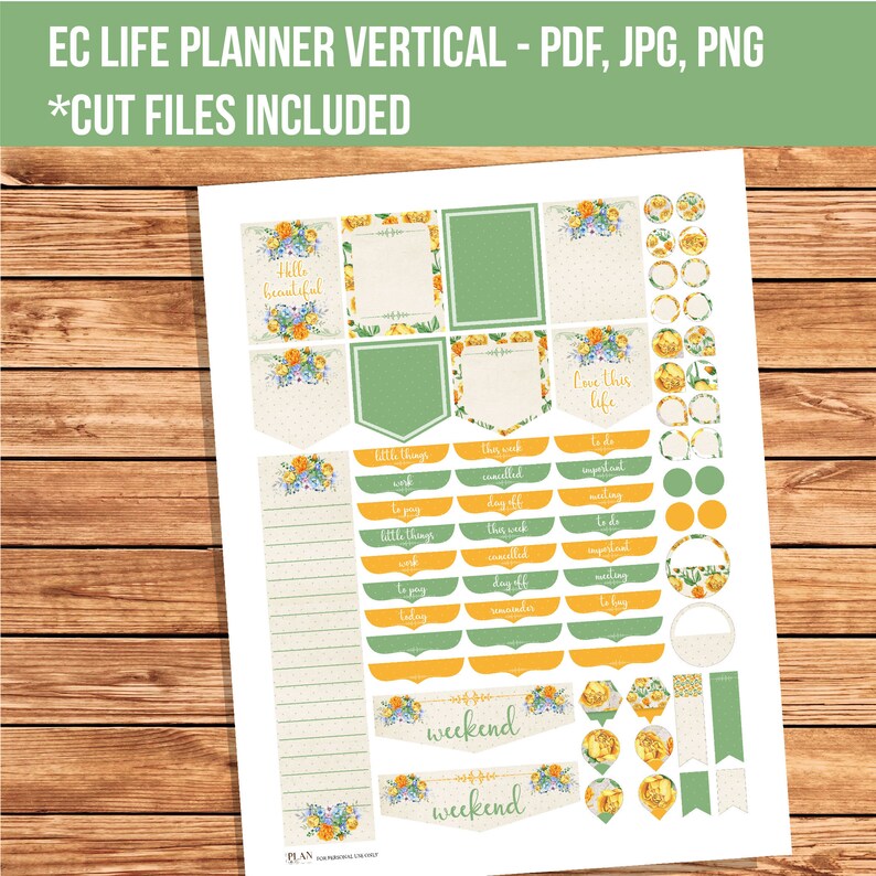 Printable Erin Condren Planner Stickers / Watercolor Printable Stickers ...