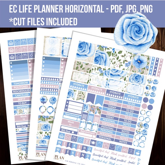 Watercolor Weekly Printable Planner Stickers Weekly Planner | Etsy