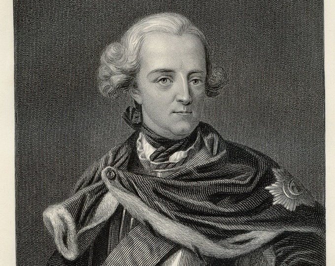 Frederick the Great Portrait - VERY RARE - Original Steel Engraving ...