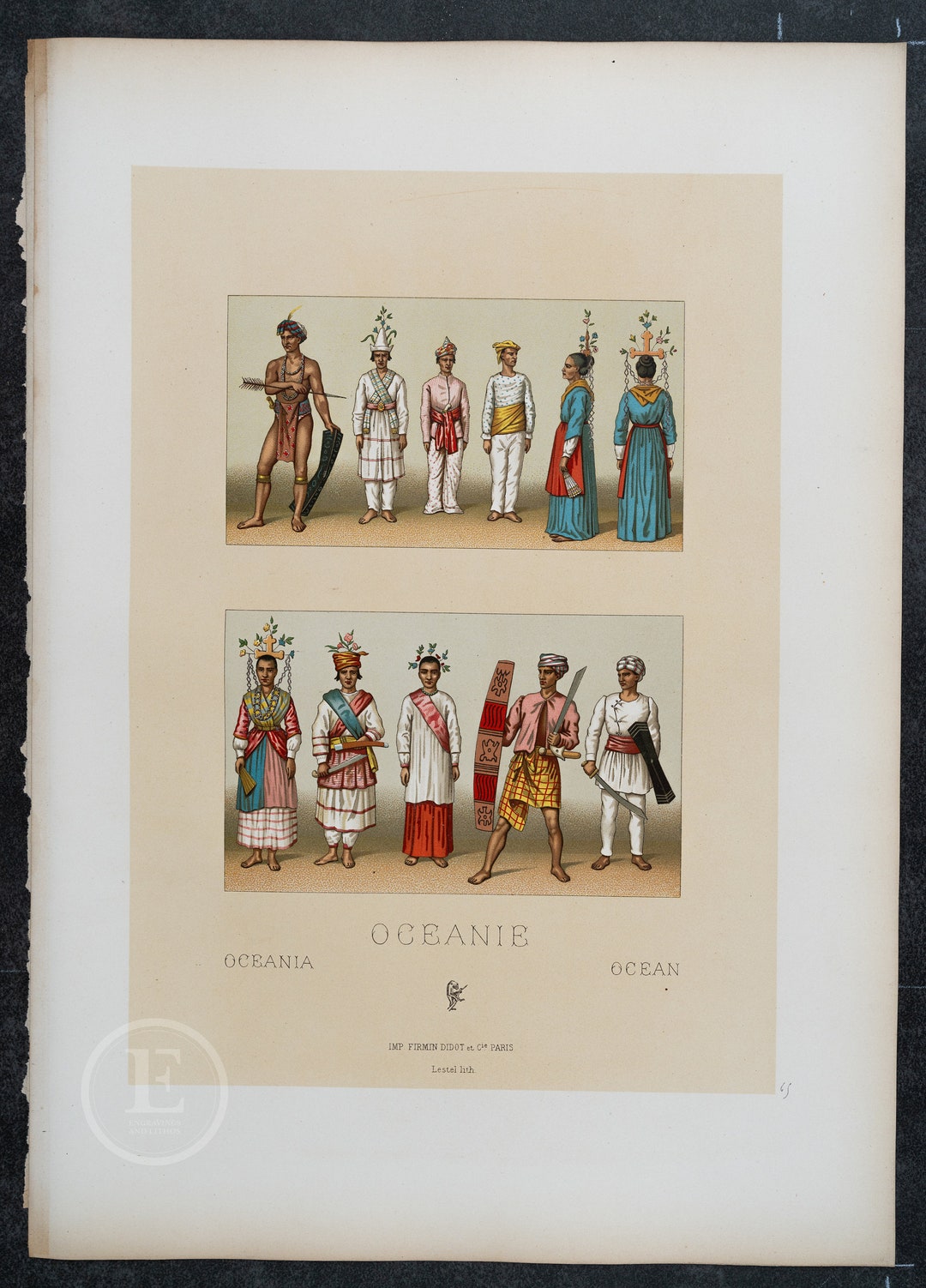 Oceania Costumes and Traditions by Racinet-exquisite PRINT - Etsy