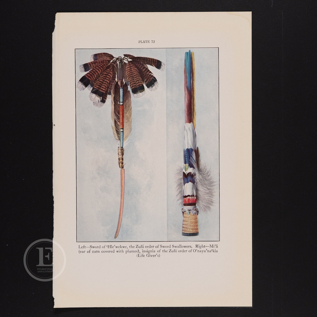Zuñi Sword of Hlwekwe, Order of Sword Swallower/ear of Corn Covered ...