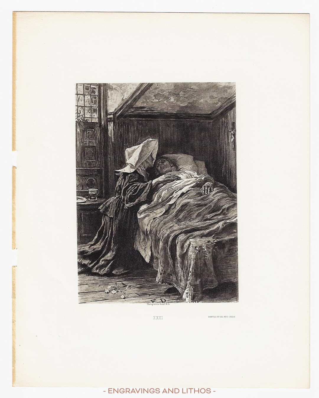 Gabriel and Evangeline - Engraving Form Character Sketches of Romance ...