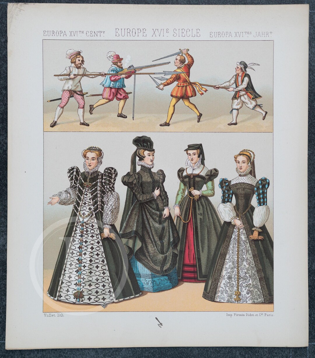 1888 European Women Traditional Costumes From 16th Century by A.racinet ...