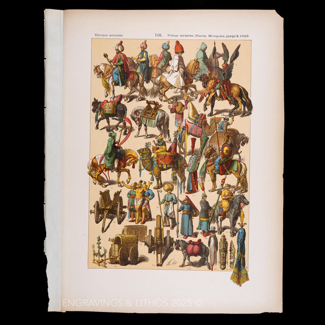 1890 TURKS in 17th CENTURY - "costume, Weapons, Utensils, and Household ...