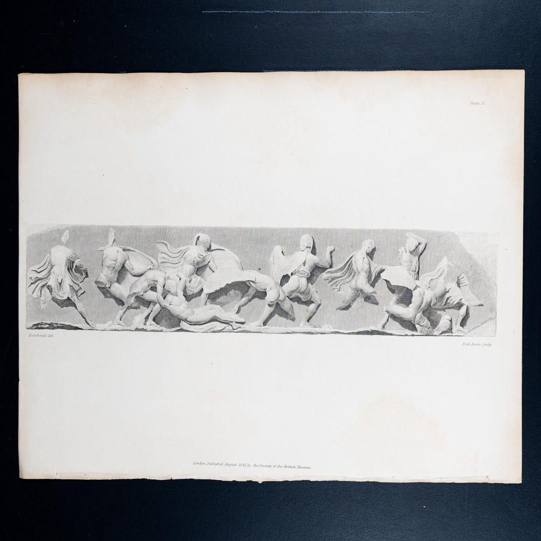 1842 FRIEZE of the TEMPLE of VICTORY - Collection of Ancient Marbles ...