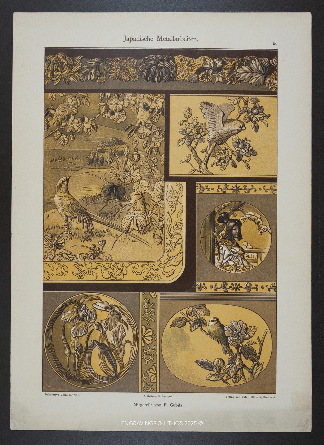 JAPANESE METALWORK MOTIFS – Ornamental Lithograph From Dekorative ...