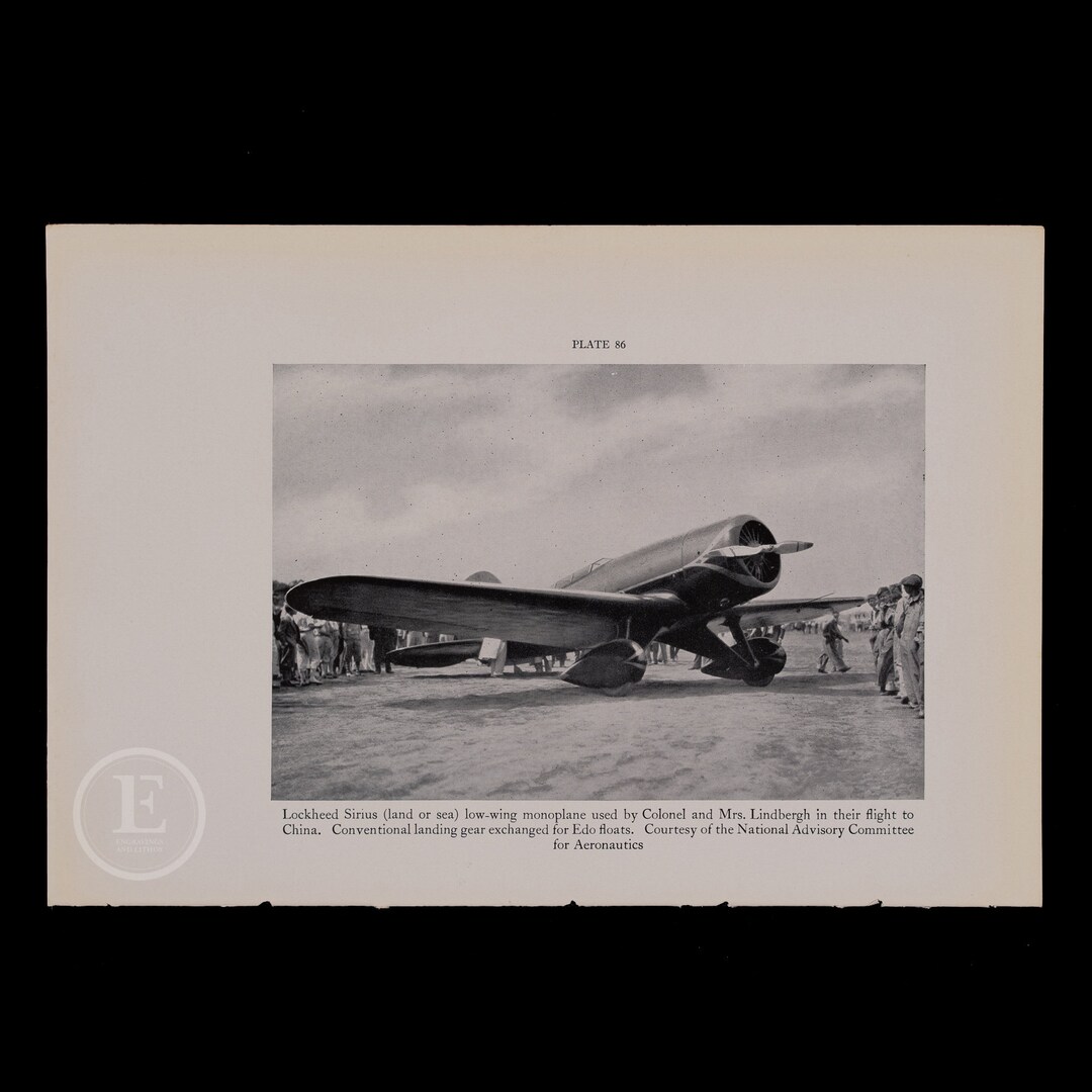 Lockheed Sirius, Low-wing Monoplane Used by Colonel and Mrs.lindbergh ...