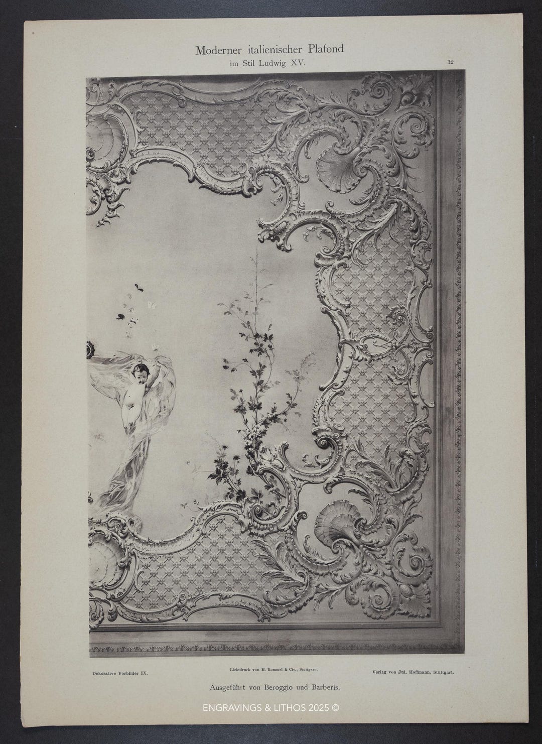 Modern Italian Ceiling Design in the Louis XV Style – Ornamental ...