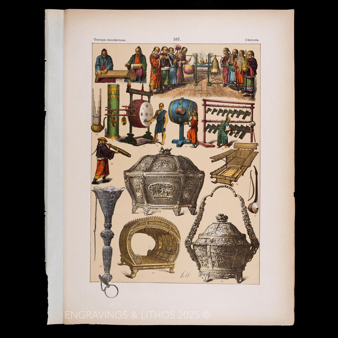 1890 CHINESE TRADITIONS: MODERN Era - "costume, Weapons, Utensils, and ...