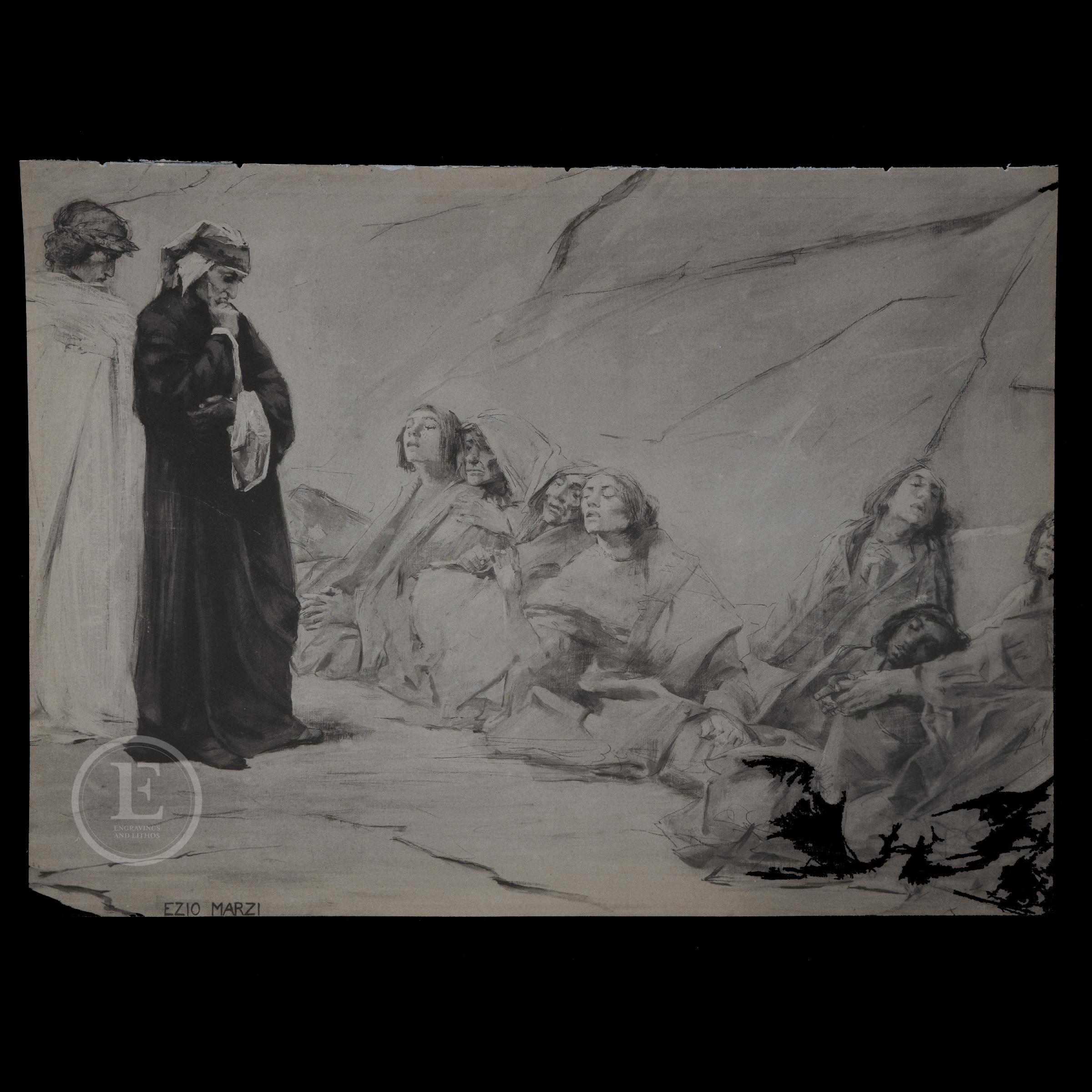 The Envious - Purgatorio: Canto XIII - Collotype Plate From La Divina ...